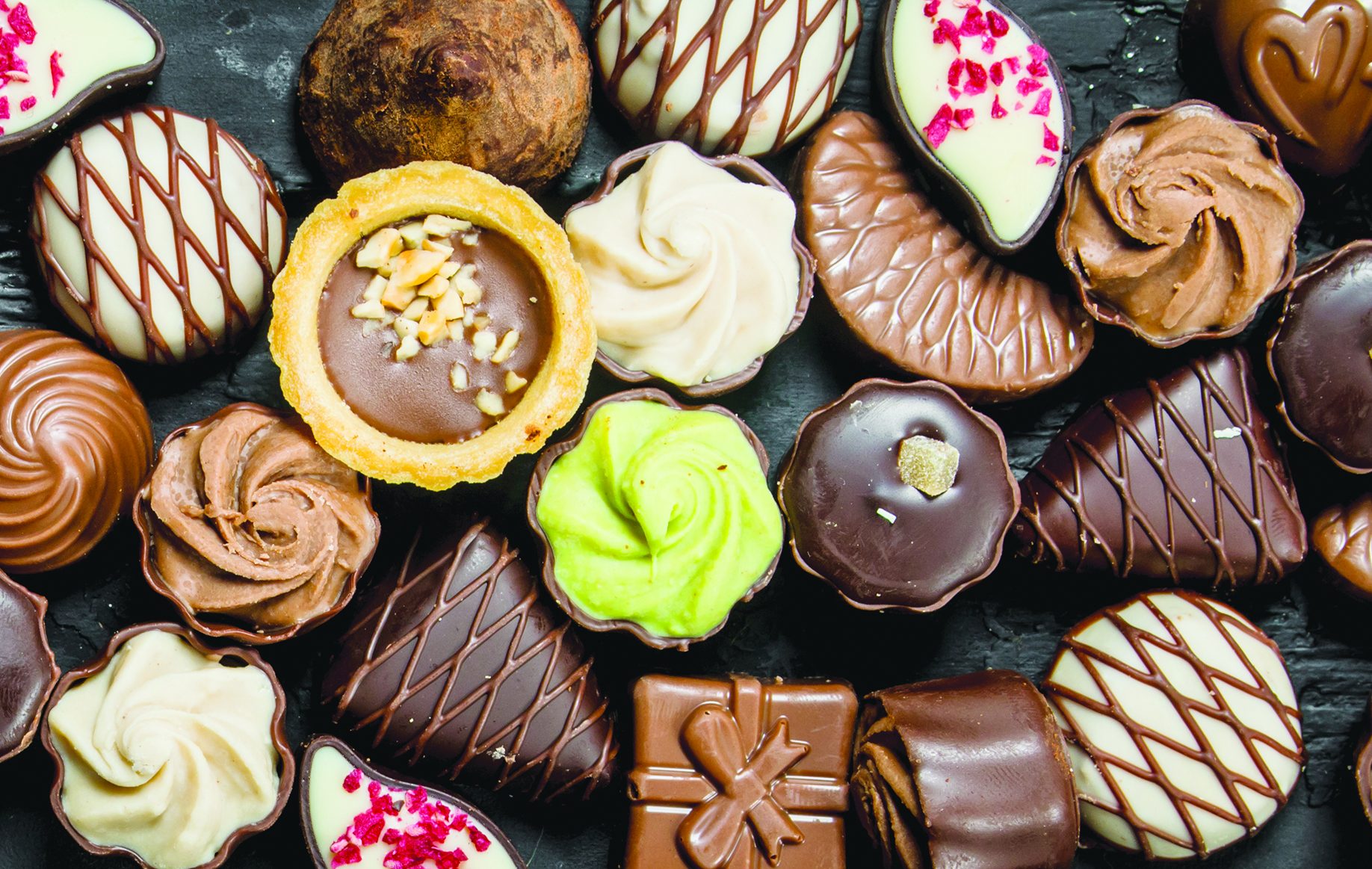 Chocolates candies with different fillings. – Old town crier